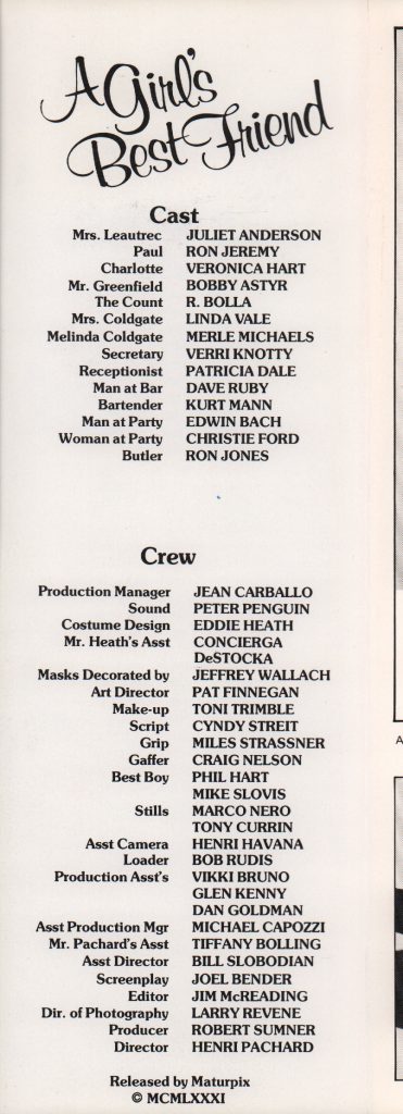 A Girl’s Best Friend (Pressbook) – DistribPix