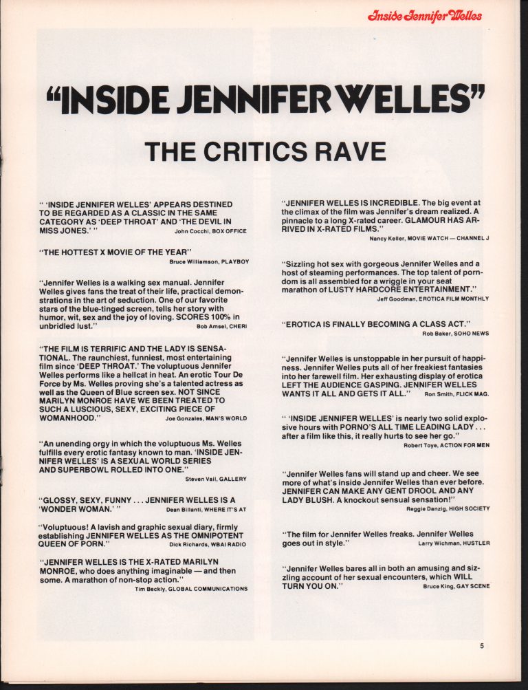 Inside Jennifer Welles (Pressbook) – DistribPix